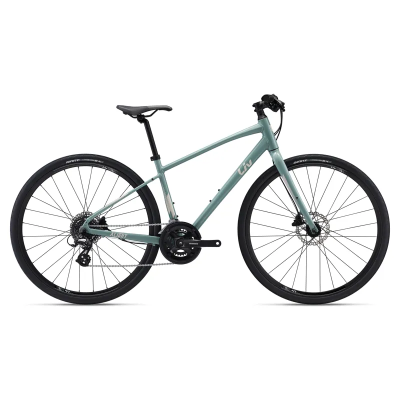 Liv Alight DD Disk 2 Womens Hybrid Bike in Eucalyptus